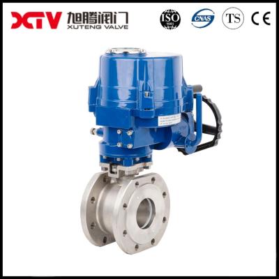 China Electric Controller Motor Operated Gas Wafer Flange V Ball Valve for Smooth Operation for sale