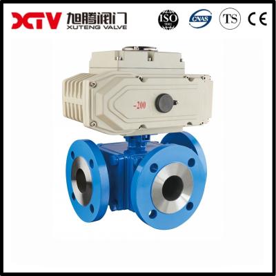 China Three Way Ss Stainless Steel ISO High Platform Flanged Ball Valve Industrial Casting for sale
