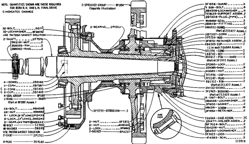 3S8701 FINAL DRIVE GROUP Parts scheme