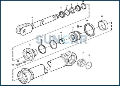 Китай Набор уплотнения цилиндра VOE17254012 для SUNCARSUNCARVOLVO L150G L150H L180G L180H L220G L220H L250G L250 продается