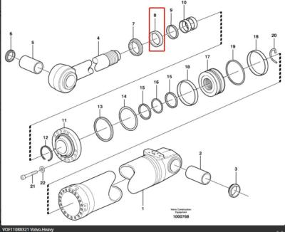 Cina Pistone VOE11088321 Rod Seal For Tilting Cylinder SUNCARSUNCARVOLVO L120F L110H di VOE 11088321 in vendita