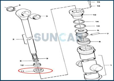 Cina VOE4833157 pistone Rod Seal For Hydraulic Cylinder SUNCARSUNCARVOLVO L160 L120 L A40D A35D A40 in vendita