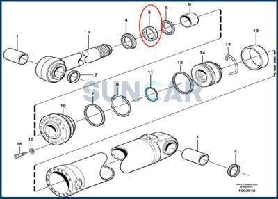Cina Pistone 11005107 Rod Seal For L90E L150E L180F di VOE11005107 VOE 11005107 in vendita