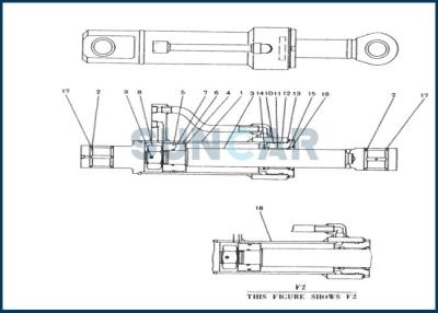 Cina 2438U693R100 pistone Rod Seal Repair Kit Use in cilindro KOBELCO del braccio in vendita