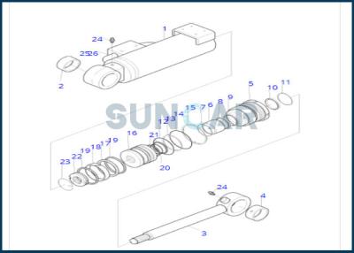 Cina guarnizione Kit Fits DOOSAN DH130LC-V del cilindro dell'olio del bulldozer di 2440-9164K 24409164K in vendita