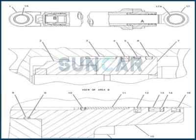 Cina CA1659420 165-9420 C-A-T 315BL di Kit For di servizio del cilindro del secchio di 1659420 aste in vendita