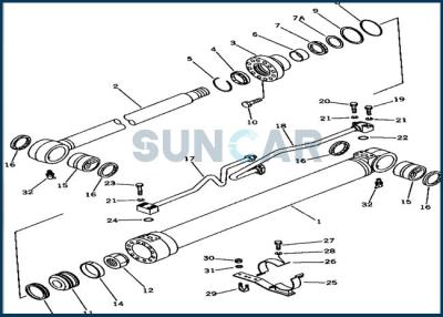 China 202-63-52500 selo Kit For KOMATSU PC100-3 do cilindro de 2026352500 crescimentos à venda