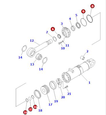 China 707-01-02040 7070102040 inclinam e lançam o selo Kit For KOMATSU WD600-1 do cilindro à venda