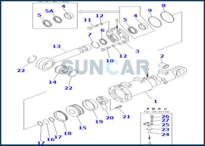 Cina 707-99-74450 servizio Kit For KOMATSU D375A-3D del cilindro di inclinazione di lama 7079974450 in vendita