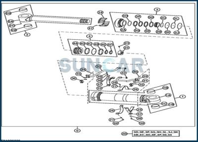 Cina Riparazione di posizionamento Kit Fits JOHN DEERE 190DW della guarnizione del cilindro 4669894 in vendita