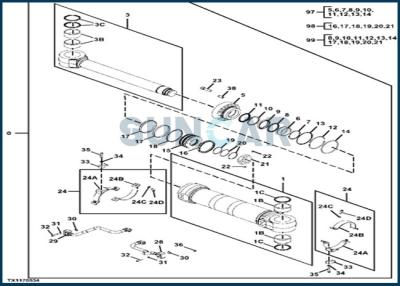Cina FYA00023524 che posiziona la guarnizione Kit For JOHN DEERE 190GW del cilindro in vendita