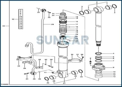 Cina Guarnizione Kit For JOHN DEERE 200CLC 909K 803M del cilindro dell'asta AH173457 in vendita