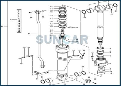 Cina Corredo della guarnizione di AH173444 John Deere Arm Cylinder Repair per 909MH 953M 959K in vendita