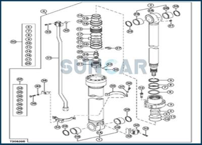 Cina Corredo della guarnizione di riparazione del cilindro del braccio DEERE-4661594 per John Deere 210 in vendita