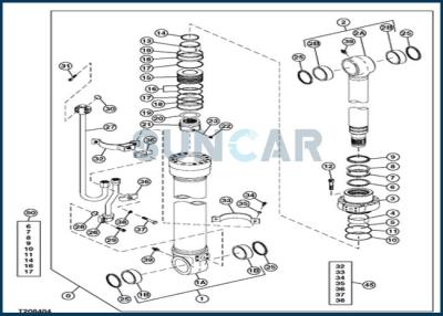 Cina 4662884 corredi di posizionamento della guarnizione del cilindro misura JOHN DEERE 2154D 2054 in vendita