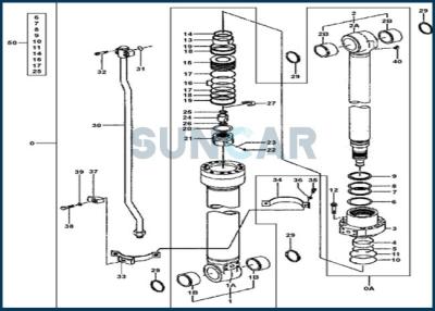 Cina 4662880 corredi di riparazione della guarnizione del cilindro del braccio per JOHN DEERE 200LC 270CLC in vendita