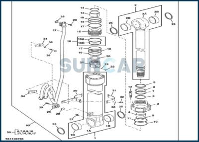 China Deere-4686321 de Verbindingsuitrusting van de boomcilinder voor JOHN DEERE 2954D 2554 Te koop