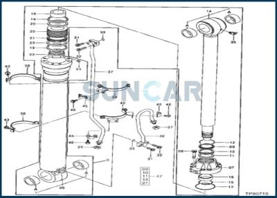 China JOHN DEERE 9180582 de de Dienstuitrusting voor Wapencilinder past 370C 330LC 200LC 450CLC Te koop