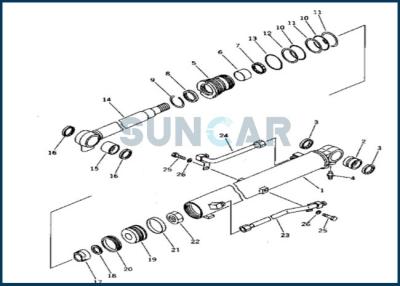 China 707-99-14430 de Verbindingsuitrusting van de 7079914430 Boomcilinder voor KOMATSU pc10-7 Te koop