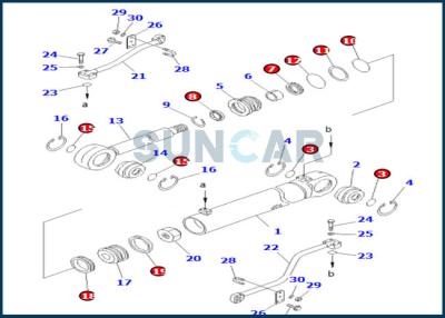 Китай 707-99-44500 набор обслуживания цилиндра 7079944500 подъемов для KOMATSU WF450T-3 продается