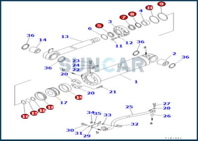 Китай 707-99-75460 набор обслуживания цилиндра 7079975460 сбросов для KOMATSU WA500-3 продается