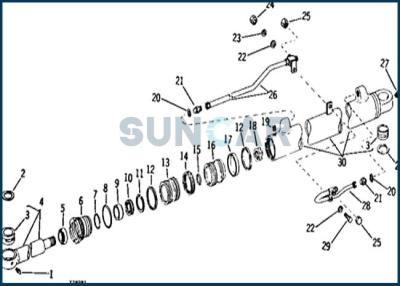 中国 JOHN DEERE AR105309の掘削機ブーム シリンダー シールのキットは690 690B 693Bに合う 販売のため
