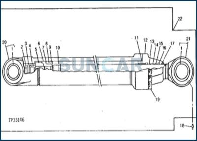 China AH144595 JOHN DEERE Dipper van de de Cilinderverbinding van het Stokwapen de Reparatieuitrustingen voor 690ELC Te koop