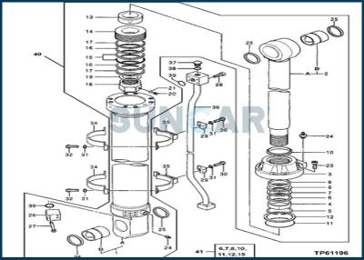 China 4436496 JOHN DEERE de Dienstuitrusting van de Wapencilinder voor Graafwerktuig 750 800C Te koop
