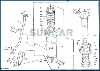 China TH102827 JOHN DEERE de Dienstuitrusting van de Wapencilinder voor Graafwerktuig 790 Te koop