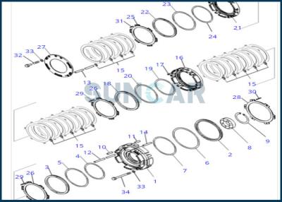 Cina 155-15-12811 guarnizione Ring For Bulldozer D85A della trasmissione della guarnizione di 1551512811 cambio in vendita