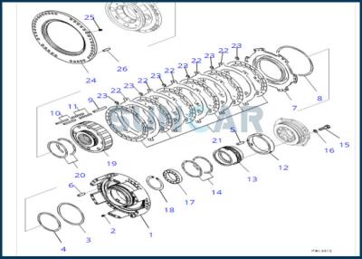 Cina 198-15-29280 cariC-A-Tore KOMATSU di Ring For Transmission Bulldozer Wheel della guarnizione di 1981529280 cambi in vendita