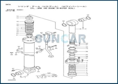 China 4614814 de Verbindingsreparatie Kit Fits HITACHI ZX650H ZX850H van de boomcilinder Te koop