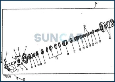 Cina Servizio Kit For Excavator 890A del cilindro dell'asta di AR105637 JOHN DEERE in vendita