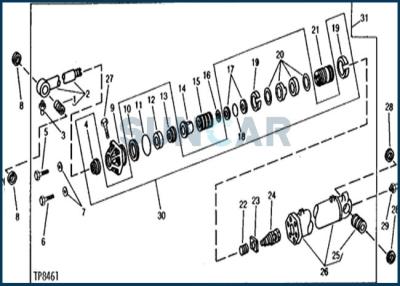 Cina Servizio Kit For Excavator 890A del cilindro del secchio di AR105672 JOHN DEERE in vendita