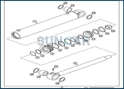 Cina 4705345 escavatore di Kit Fits 50D della guarnizione del cilindro dell'oscillazione dell'asta di JOHN DEERE in vendita