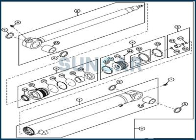 Cina Servizio Kit Fits 50D 50G della guarnizione del cilindro del secchio di FYD00000073 JOHN DEERE in vendita