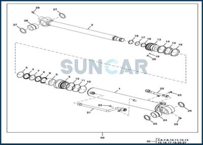 Cina Corredo di riparazione della guarnizione del cilindro del secchio FYD00000087 per JOHN DEERE 60D 60G in vendita