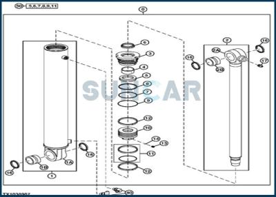 Cina Corredo di riparazione della guarnizione del cilindro dell'oscillazione di 4687561 asta per JOHN DEERE 60D in vendita
