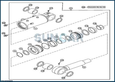 Cina 4687562 corredi di riparazione della guarnizione del cilindro di lama di JOHN DEERE per l'escavatore 60D in vendita