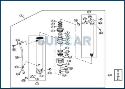 Cina 4464985 corredi di riparazione della guarnizione del cilindro del braccio di JOHN DEERE per 75D 85D 75C 80C in vendita