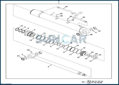 Cina Il corredo della guarnizione del cilindro dell'asta di FYD00000076 JOHN DEERE misura gli escavatori 85D in vendita