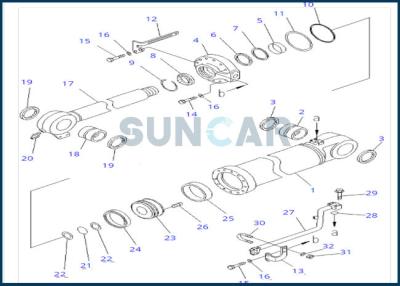 Cina 707-99-73150 corredo di servizio del cilindro di 7079973150 secchi per WA450-5L KOMATSU in vendita