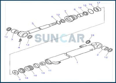Cina Riparazione Kit Fits Excavators PC10-7 KOMATSU della guarnizione del cilindro di 878000389 secchi in vendita