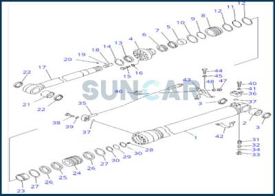 Cina 707-99-44340 corredo di servizio del cilindro di 7079944340 braccia per PC130-7 PC120-6E0 KOMATSU in vendita
