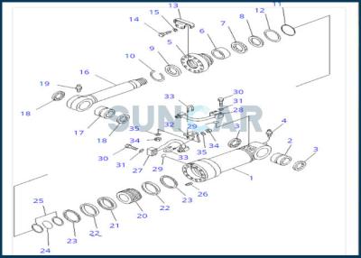 Cina 707-99-44270 7079944270 corredi di servizio del cilindro di lama per PC128UU-2 KOMATSU in vendita