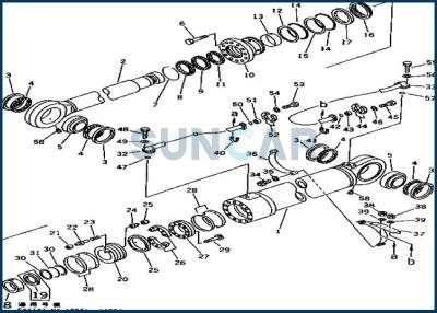 Cina 707-99-78620 corredo di servizio del cilindro di 7079978620 aste per PC1000-1 KOMATSU in vendita