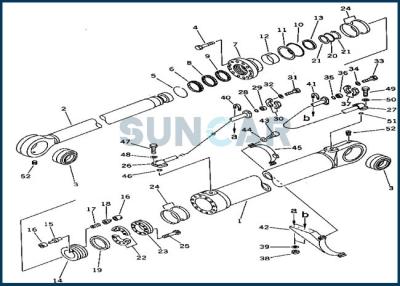 Cina 707-99-77250 7079977250 misure KOMATSU PC1000-1 del corredo di servizio del cilindro del secchio in vendita
