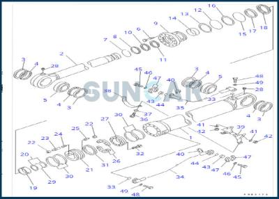 Cina 707-99-77230 corredo di riparazione della guarnizione del cilindro di 7079977230 secchi per l'escavatore KOMATSU in vendita