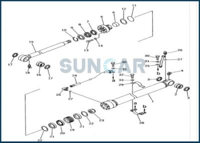 Cina 707-99-26620 corredo di servizio del cilindro di 7079926620 secchi per PC60-6 PC70-6 in vendita