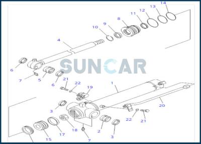 Cina 707-98-22820 il corredo di riparazione della guarnizione del cilindro di 7079822820 braccia misura PC30MRX-1 in vendita
